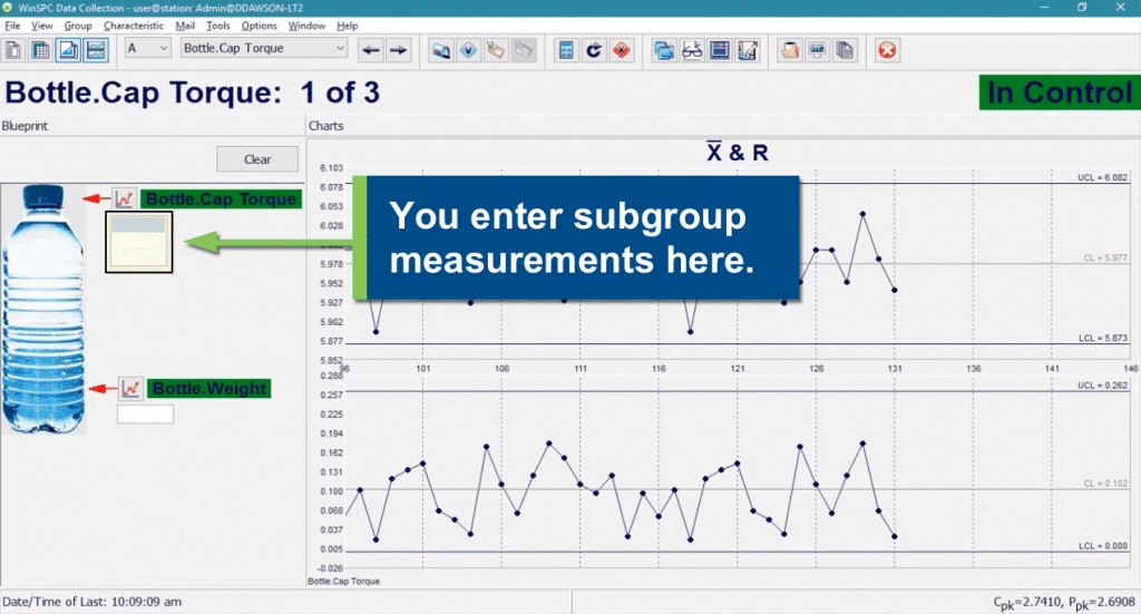 WinSPC Subgroup, Subrange and Sample Size | WinSPC.com